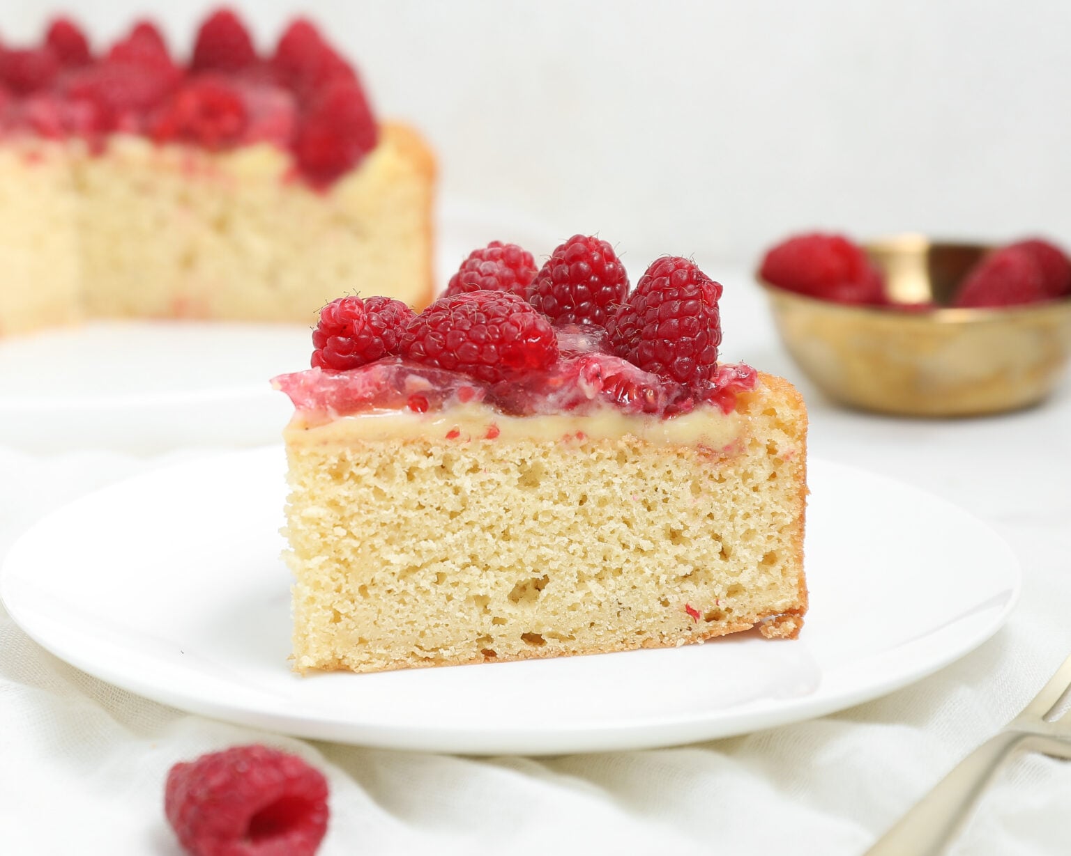 Classic German Raspberry Cake with Pastry Cream