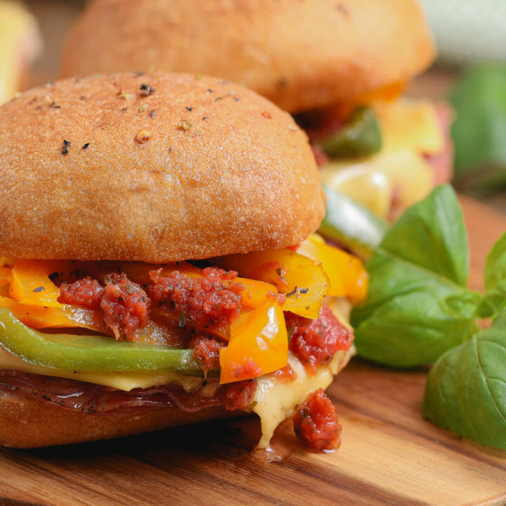 Baked Supreme Pizza Sliders with Bold Toppings