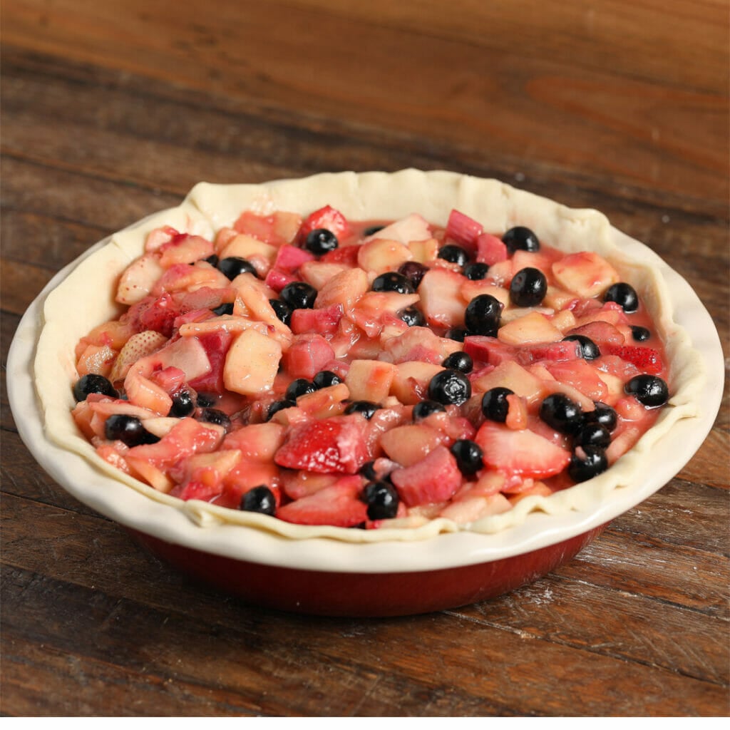 Mixed Berry Rhubarb Pie - The Salty Cooker – Flavorful, Simple Recipes ...