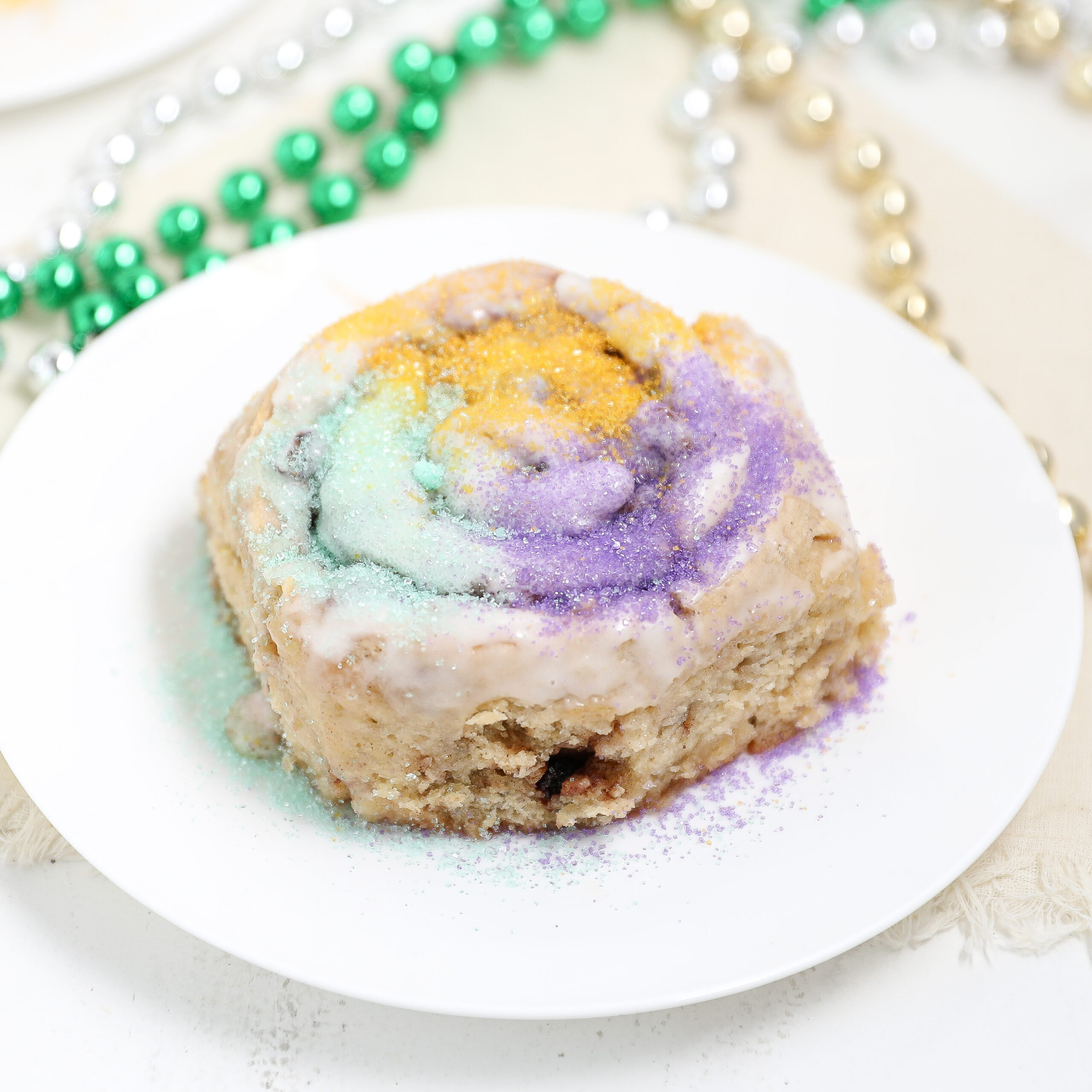 King Cake Cinnamon Rolls