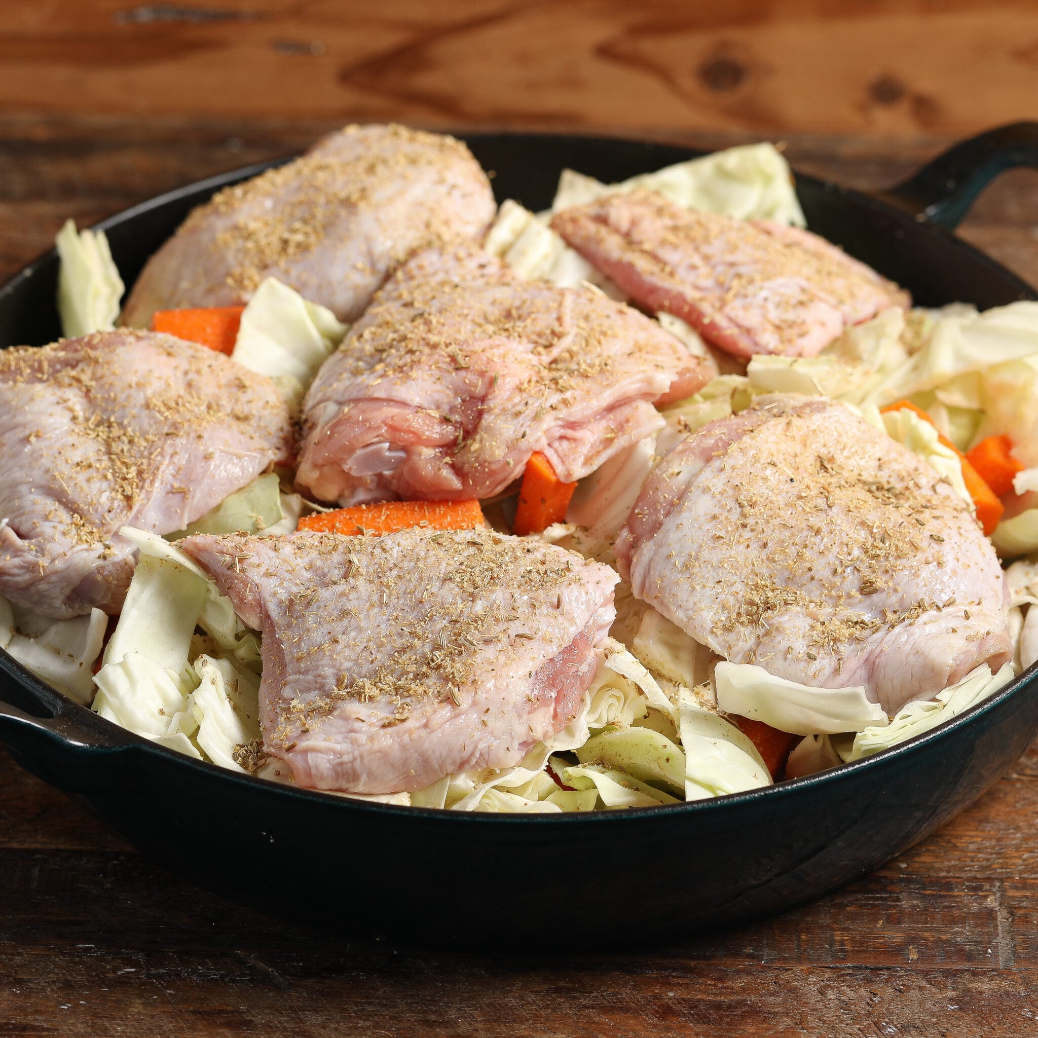 Roasted Chicken Cabbage and Carrots - The Salty Cooker – Flavorful ...