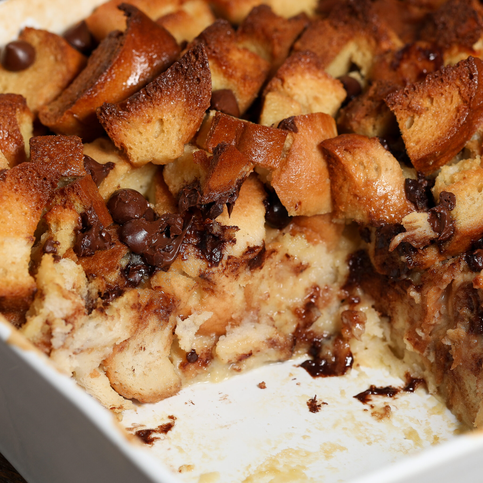 Tres Leches Bread Pudding with Chocolate Chips - The Salty Cooker ...
