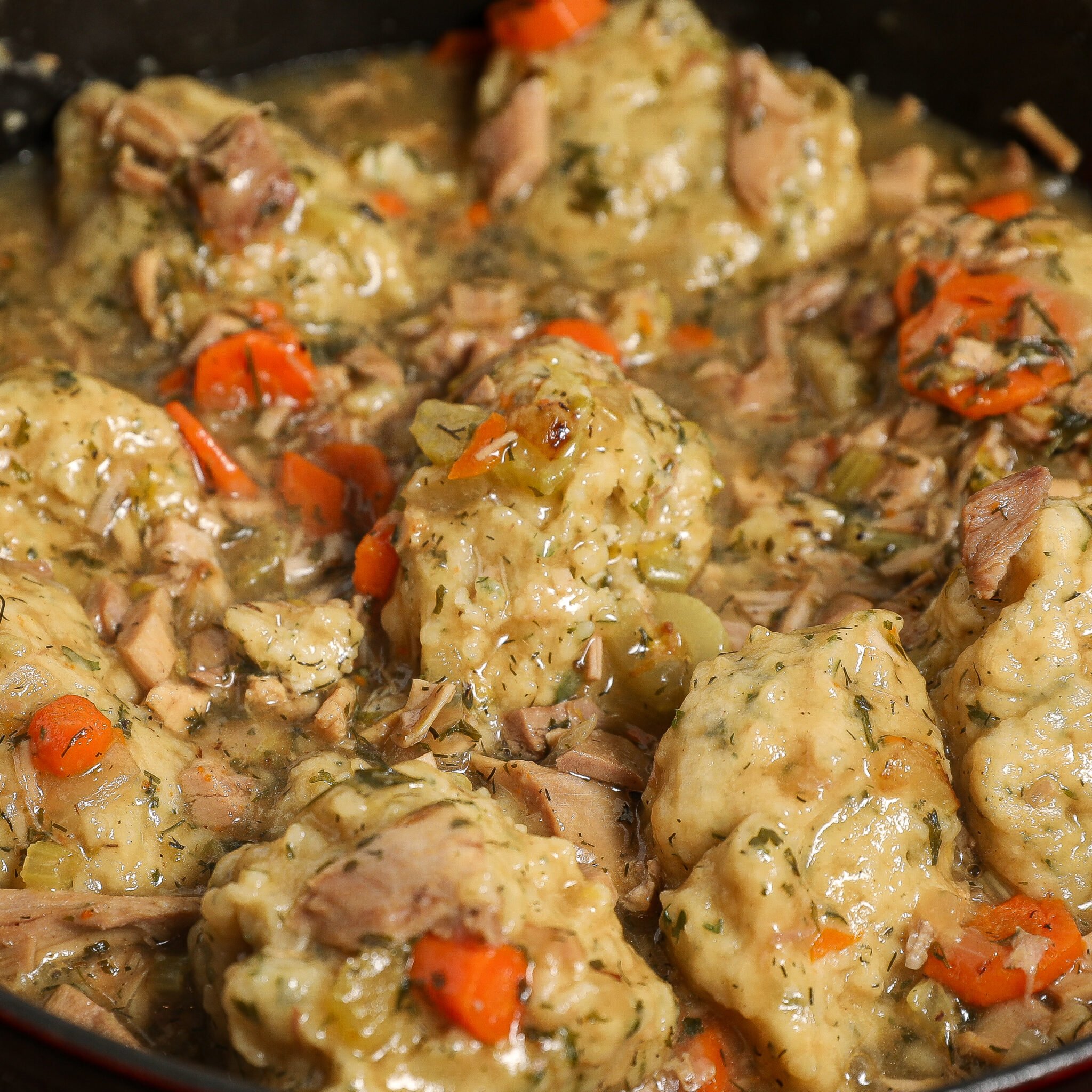 Turkey and Dumplings - The Salty Cooker