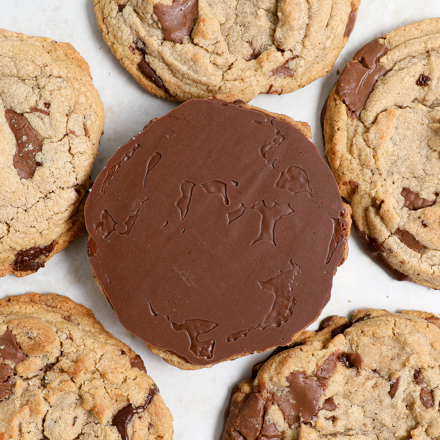 Browned Butter Peanut Butter Chocolate Chip Cookies- Chocolate Dipped ...
