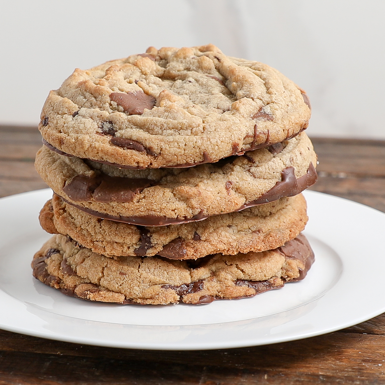 Browned Butter Peanut Butter Chocolate Chip Cookies- Chocolate Dipped ...