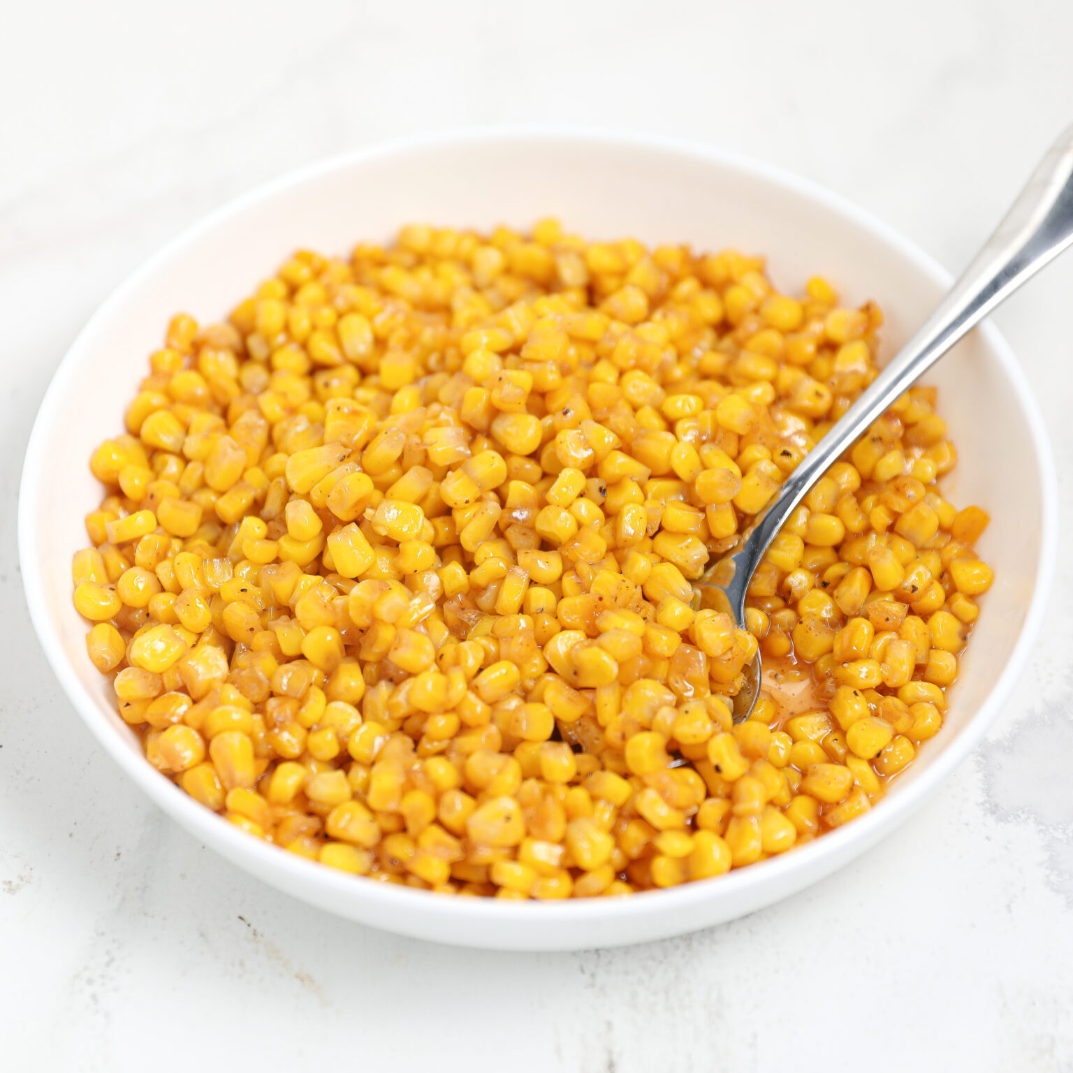 Hot Honey Butter Corn (Hot Honey Skillet Corn) - The Salty Cooker ...