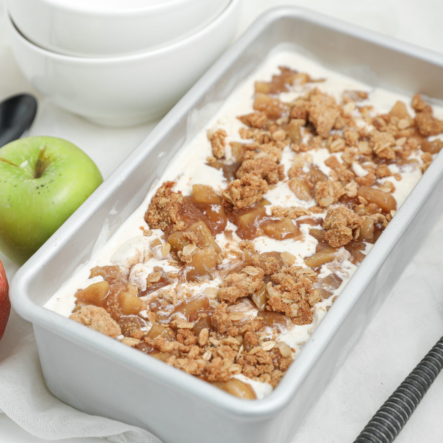Apple Crisp Vanilla Bean Ice Cream - The Salty Cooker – Flavorful ...