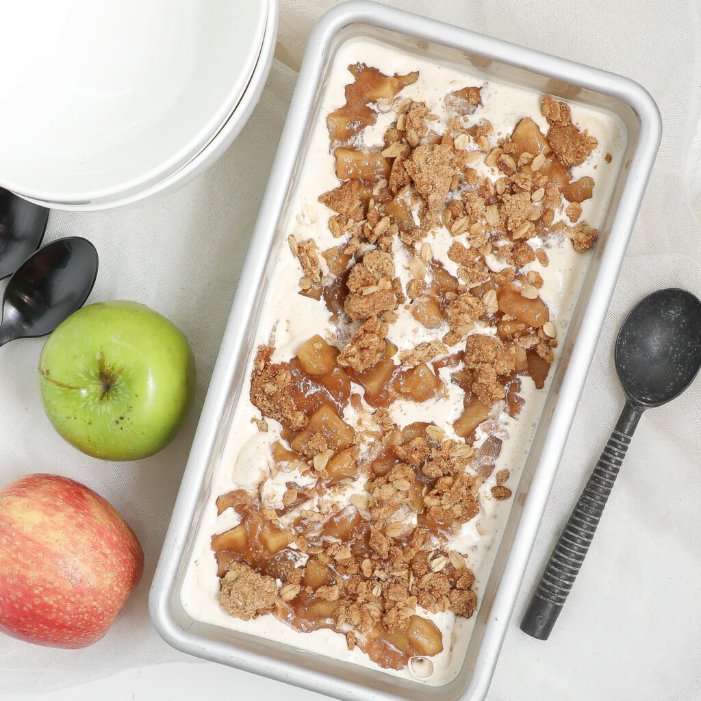 Apple Crisp Vanilla Bean Ice Cream - The Salty Cooker – Flavorful ...