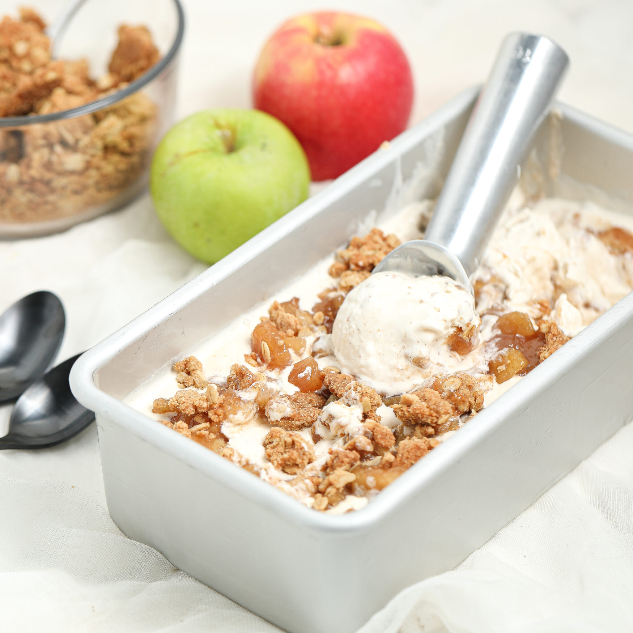 Apple Crisp Vanilla Bean Ice Cream - The Salty Cooker – Flavorful ...