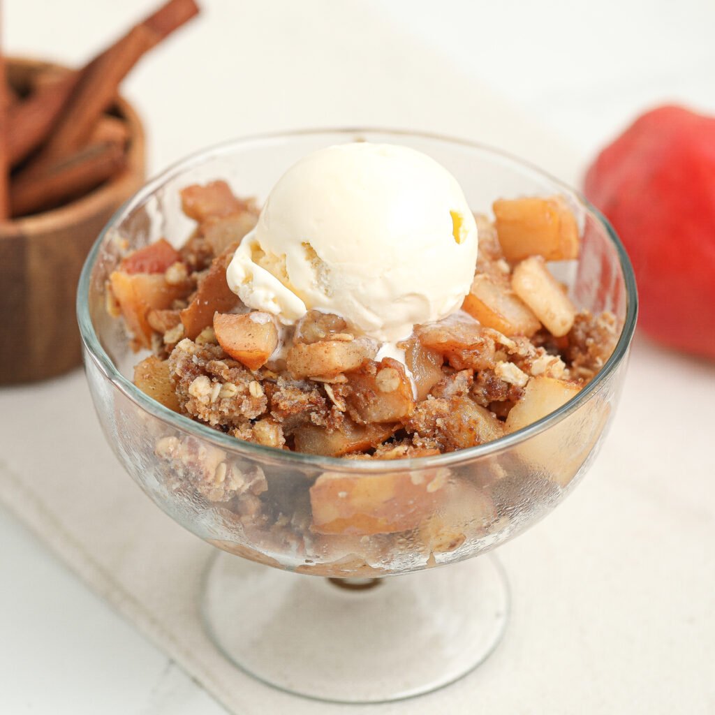 Warm Pear Crisp Recipe with Walnut Oat Topping - The Salty Cooker ...