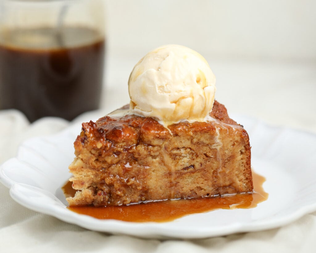 Sticky Toffee Bread Pudding with Warm Toffee Sauce - The Salty Cooker ...